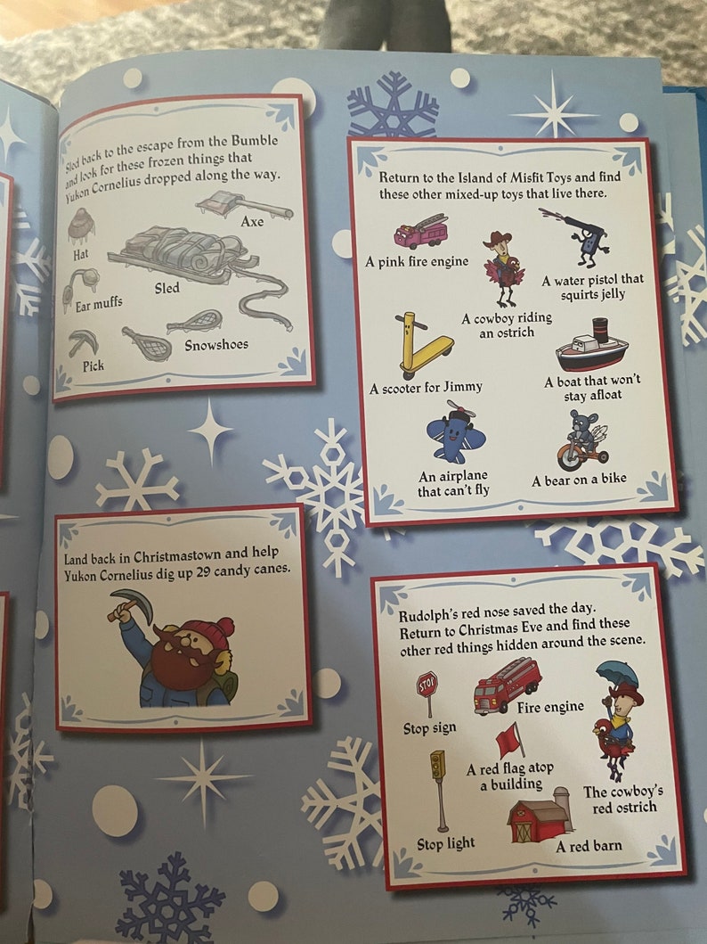 Rudolph the Red Nosed Reindeer Look and Find Book/ Nostalgic - Etsy