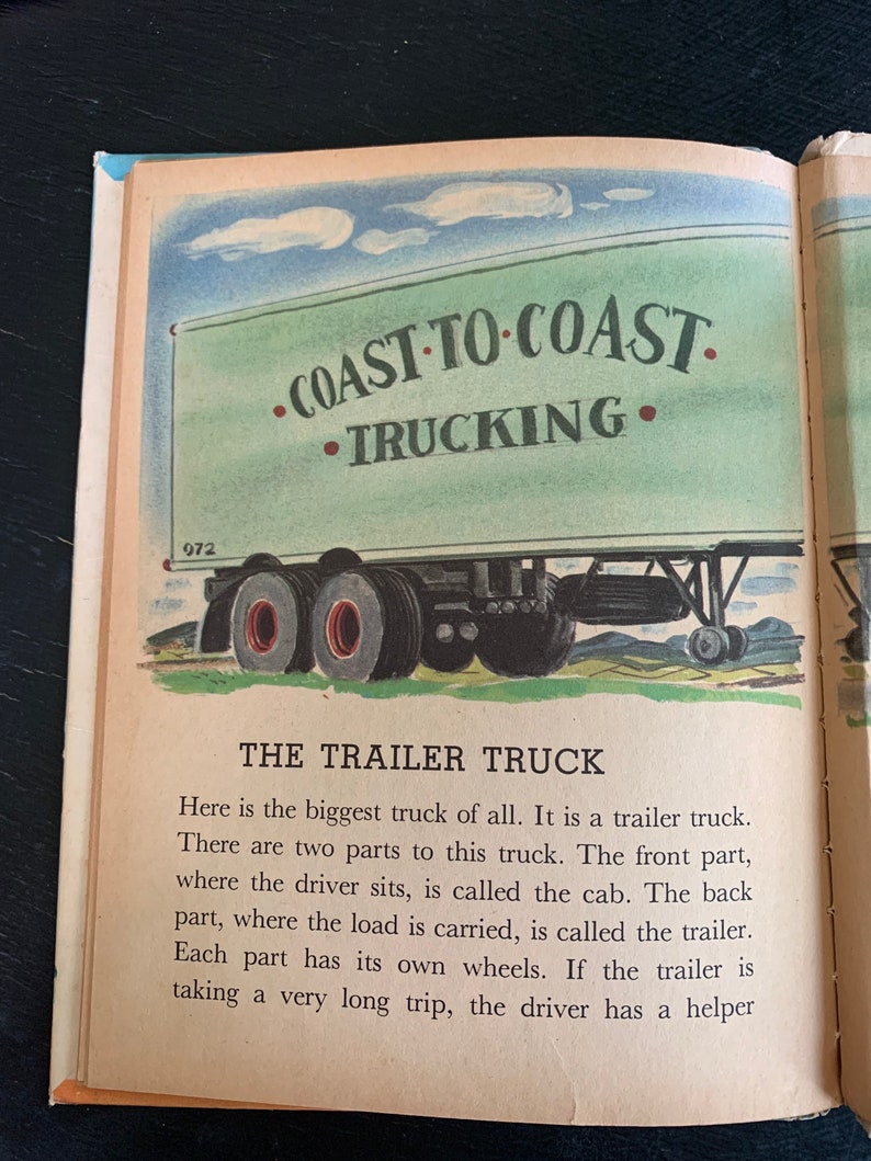 Trucks by George Wilde/ Tip Top Elf Book/ Rand Mcnally Book/ Vintage ...