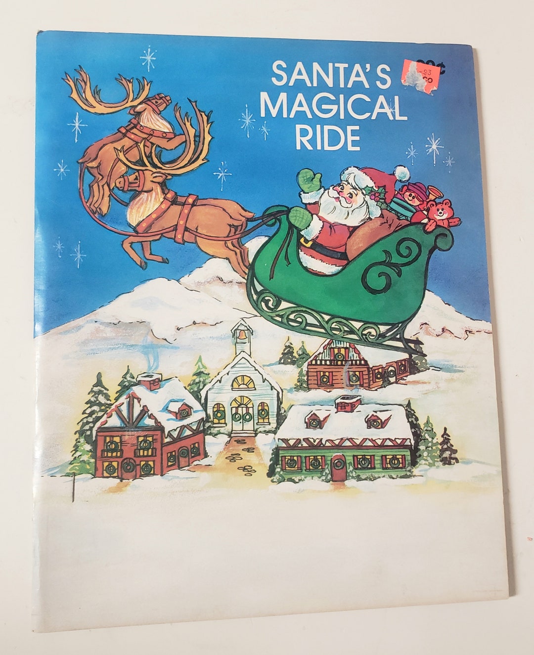 Santa's Magical Ride/vintage 1989 Landoll Unused Coloring Activity Book ...