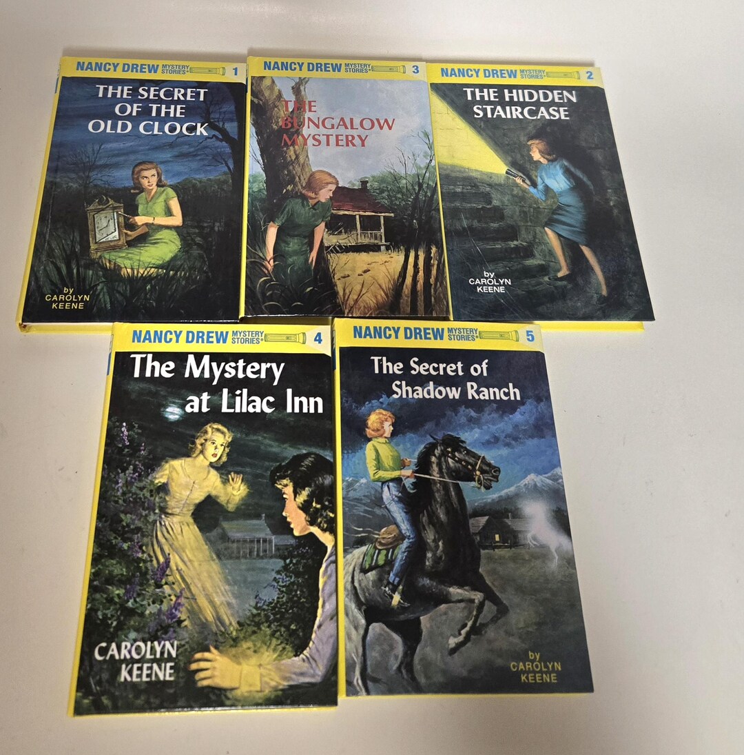 Nancy Drew Mystery Book Set 1-5/vintage 2002 Grosset & Dunlap Hardcover ...