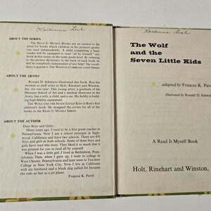 The Wolf and the Seven Little Kids Adapted by Frances K Pavel/vintage ...