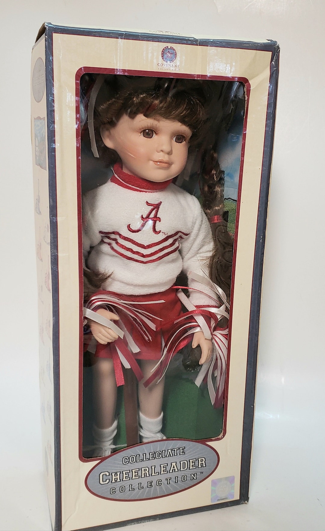 Alabama Crimson Tide Cheerleader Porcelain Doll/vintage 1990s Covenant ...