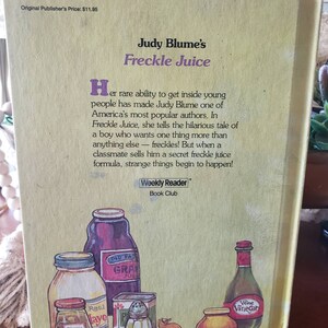 Freckle Juice by Judy Blume/vintage 1971 Weekly Reader Hardcover ...