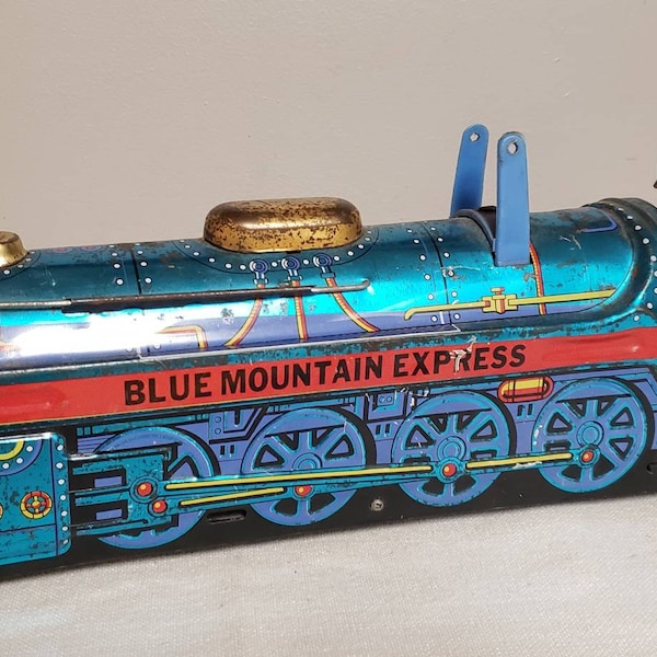 Toy Train in a Tin - Etsy