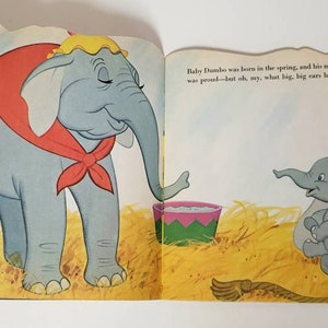 Walt Disney's Dumbo/vintage 1976 Golden Shape Book/dumbo the Flying ...