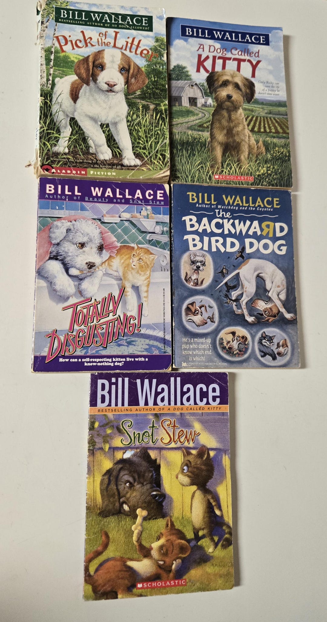 Bill Wallace Book Lot of 5/vintage 1990s/2000s Paperback Books/dog and ...