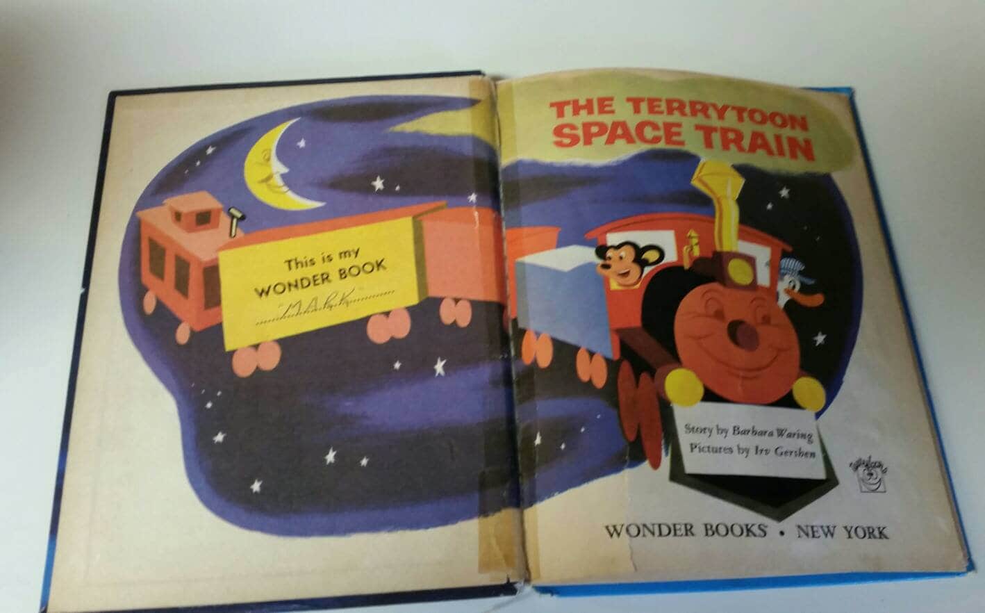 The Terrytoon Space Train/vintage 1958 Wonder Bookd/nursery/baby Shower ...