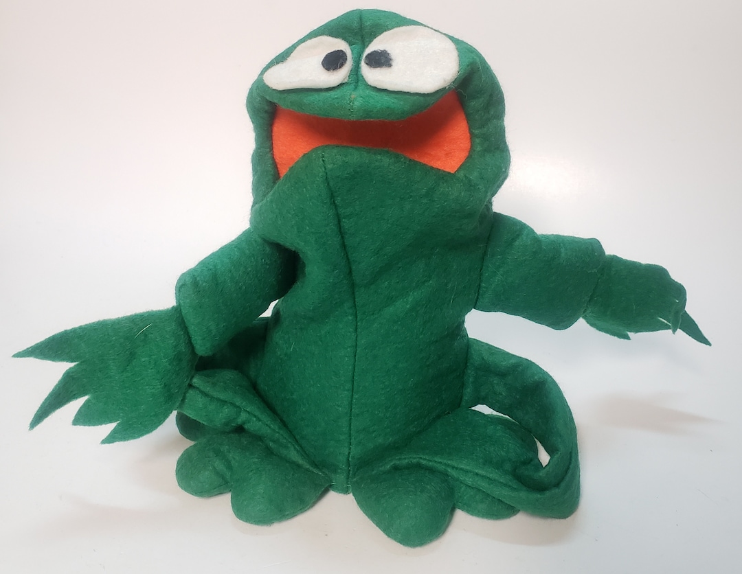 Frog Felt Hand Puppet/vintage 1977 the Puppet Factory Frog Puppet ...