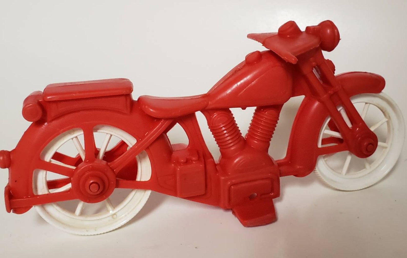 Red Plastic Motorcycle/vintage 1960s Plastic Toy Motorcycle/nostalgic ...