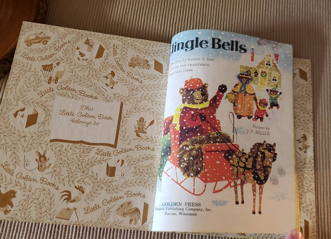 Jingle Bells Storybook/vintage 1982 Little Golden Book Based - Etsy