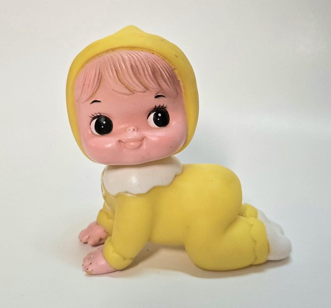 Baby Squeaky Toy/vintage 1970s Crawling Baby Squeaky Toy/nostalgic Gift ...