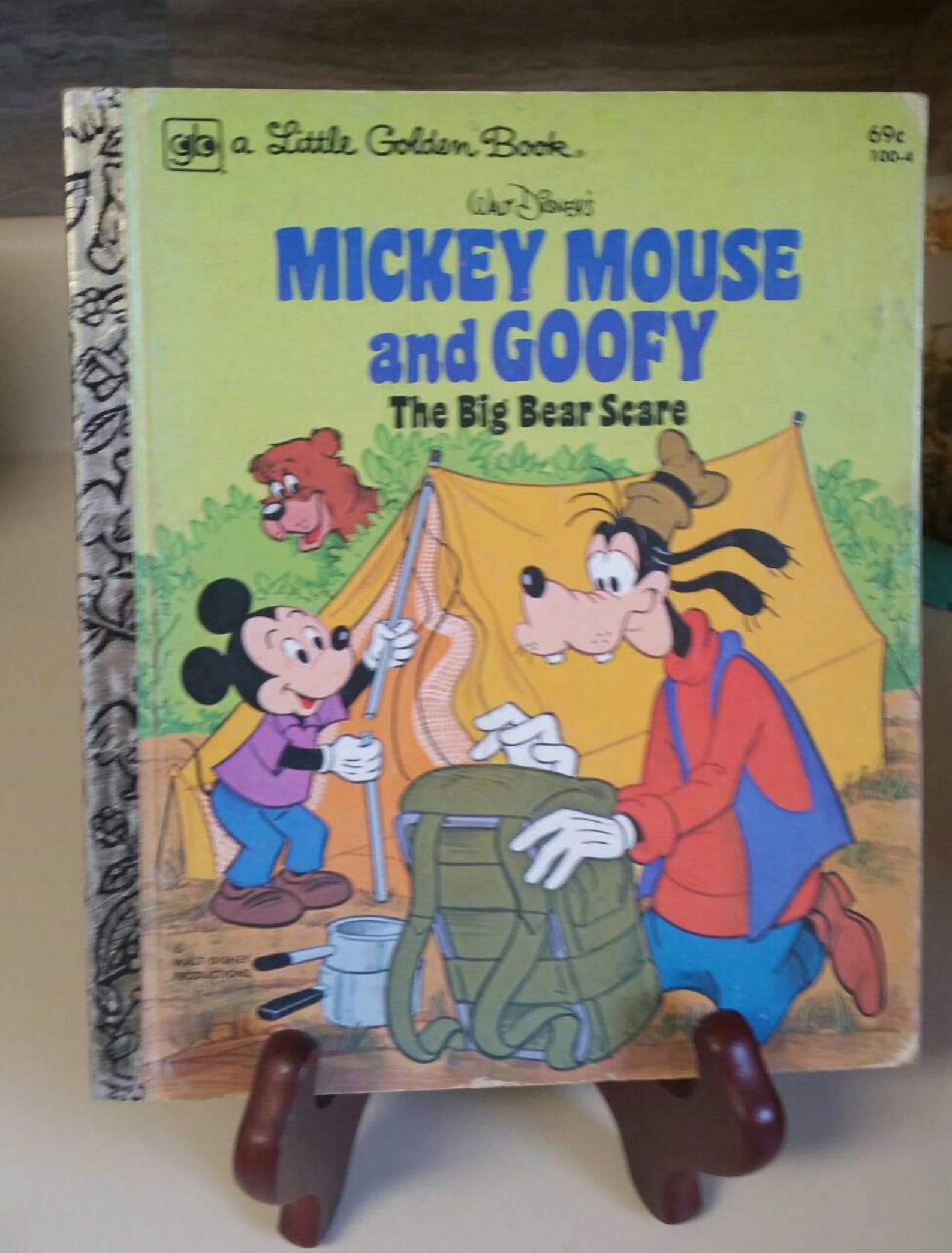 Mickey Mouse and Goofy:The Big Bear Scare/Vintage 1979 Little | Etsy