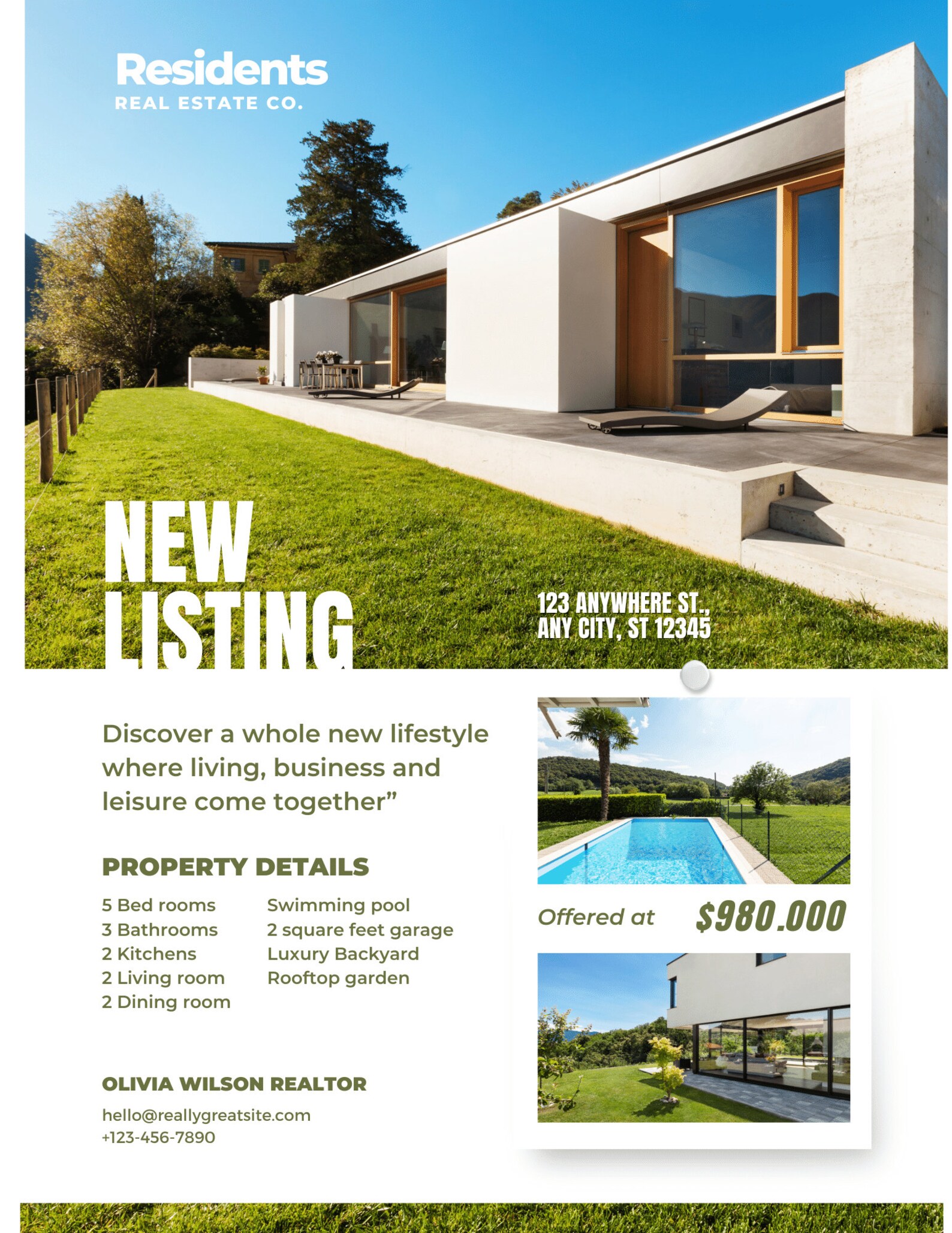 Real Estate Listing Flyer Customizable With Photo Digital Download - Etsy