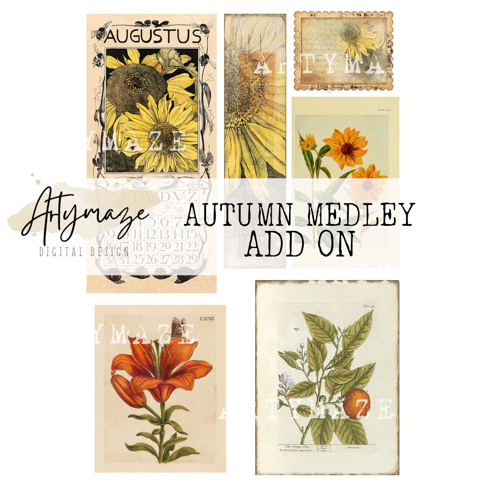 AUTUMN MEDLEY Add on Journal Kit | Etsy UK