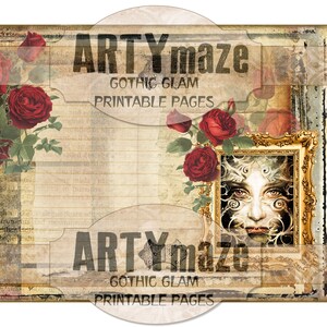 Artymaze GOTHIC GLAM Themed Printable Pages INSTANT Download - Etsy