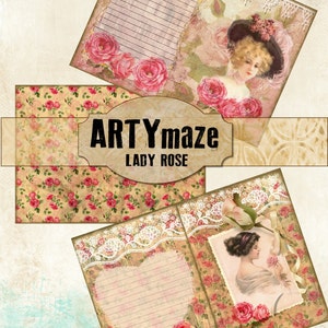 LADY ROSE Digital Journal instant Download - Etsy Ireland