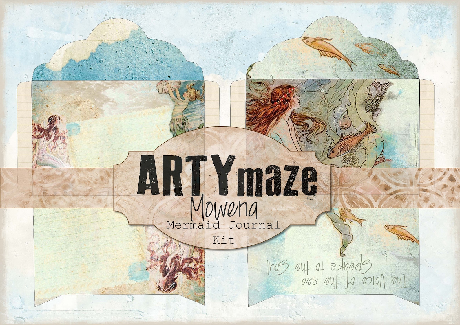 MOWENA MERMAID Themed Full Size Journal Kit INSTANT Download | Etsy UK