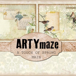 A TOUCH of SPRING Full Size Journal Kit INSTANT Download Artymaze - Etsy UK