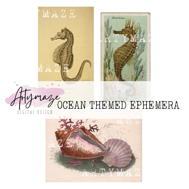 OCEAN THEMED EPHEMERA - Etsy UK