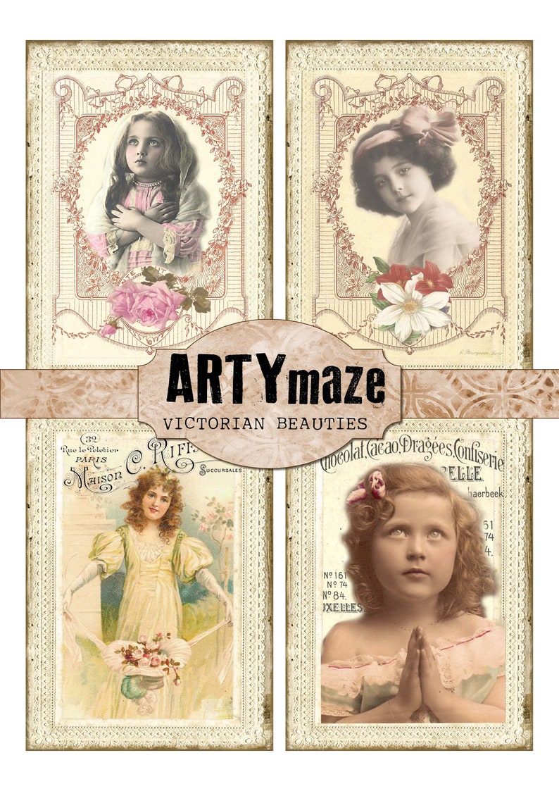 VICTORIAN BEAUTIES 1 JOURNALING Cards/ephemera - Etsy