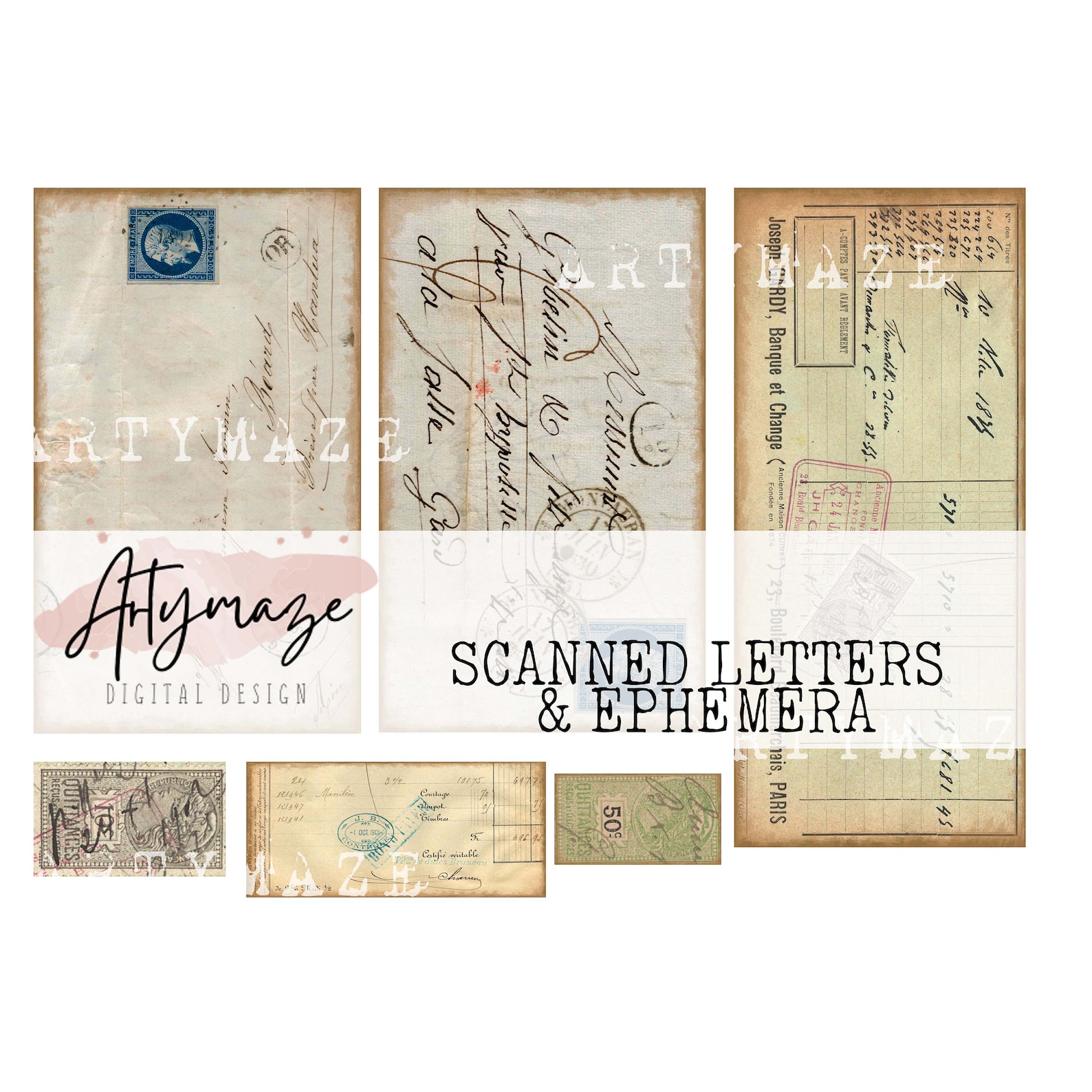 LETTERS & EPHEMERA #1 12 Pages From My Personal Collection - Etsy UK