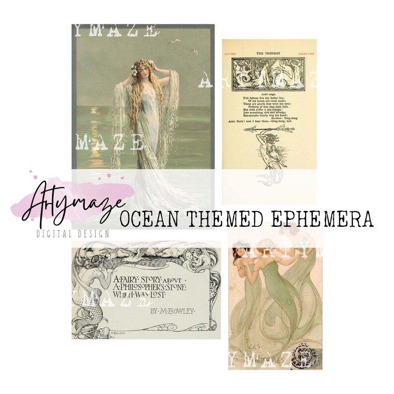 OCEAN THEMED EPHEMERA - Etsy UK