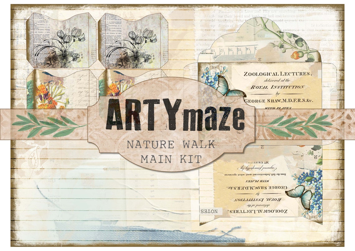 NATURE WALK Full Size Journal Kit INSTANT Download 8 X - Etsy