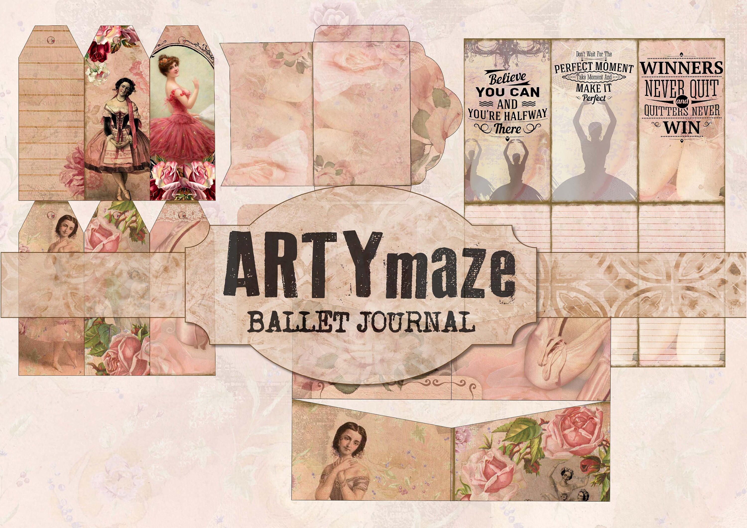 BALLET Themed Digital Journal instant Download | Etsy