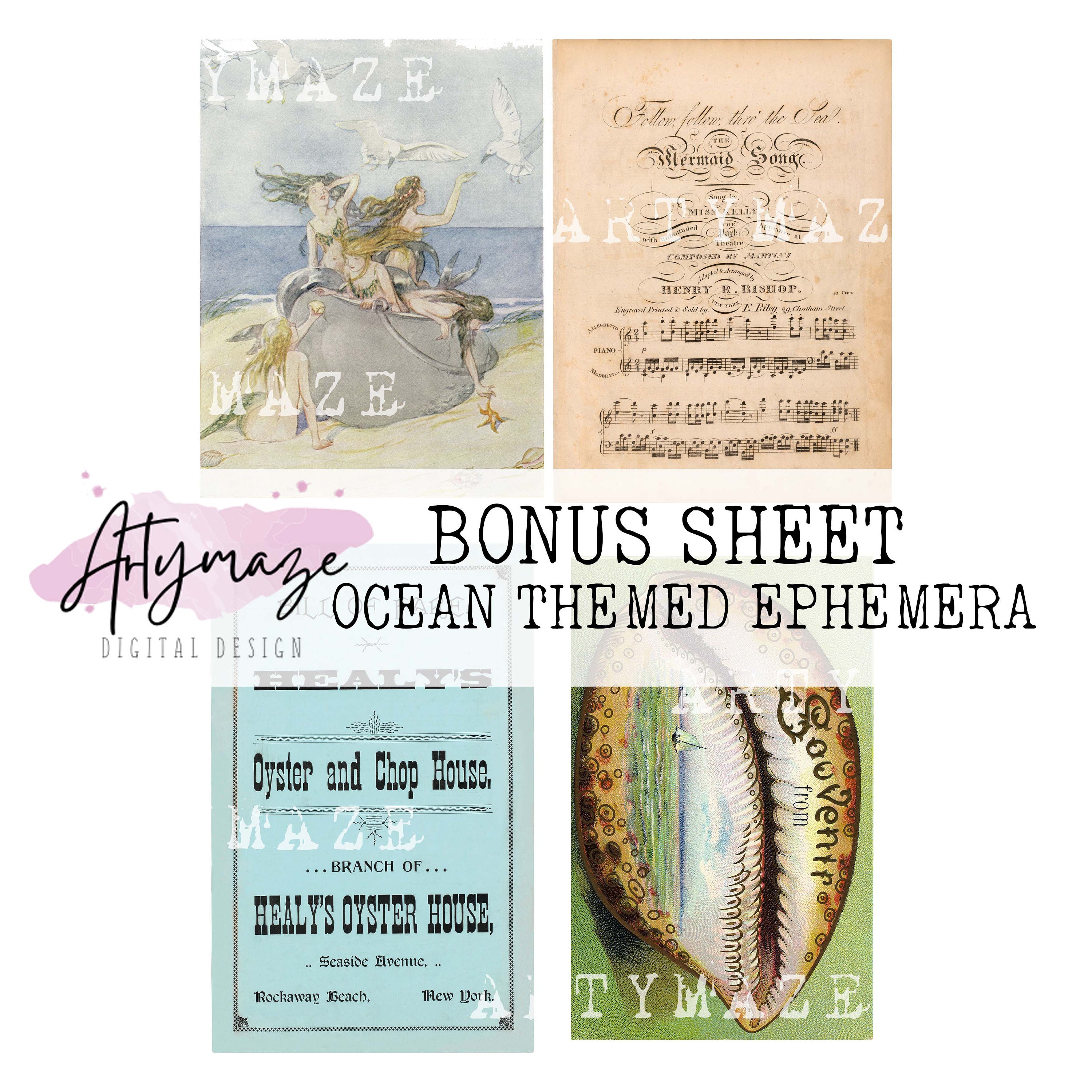 OCEAN THEMED EPHEMERA - Etsy UK