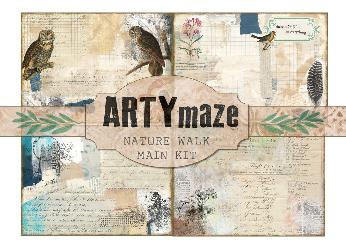 NATURE WALK Full Size Journal Kit INSTANT Download 8 X - Etsy