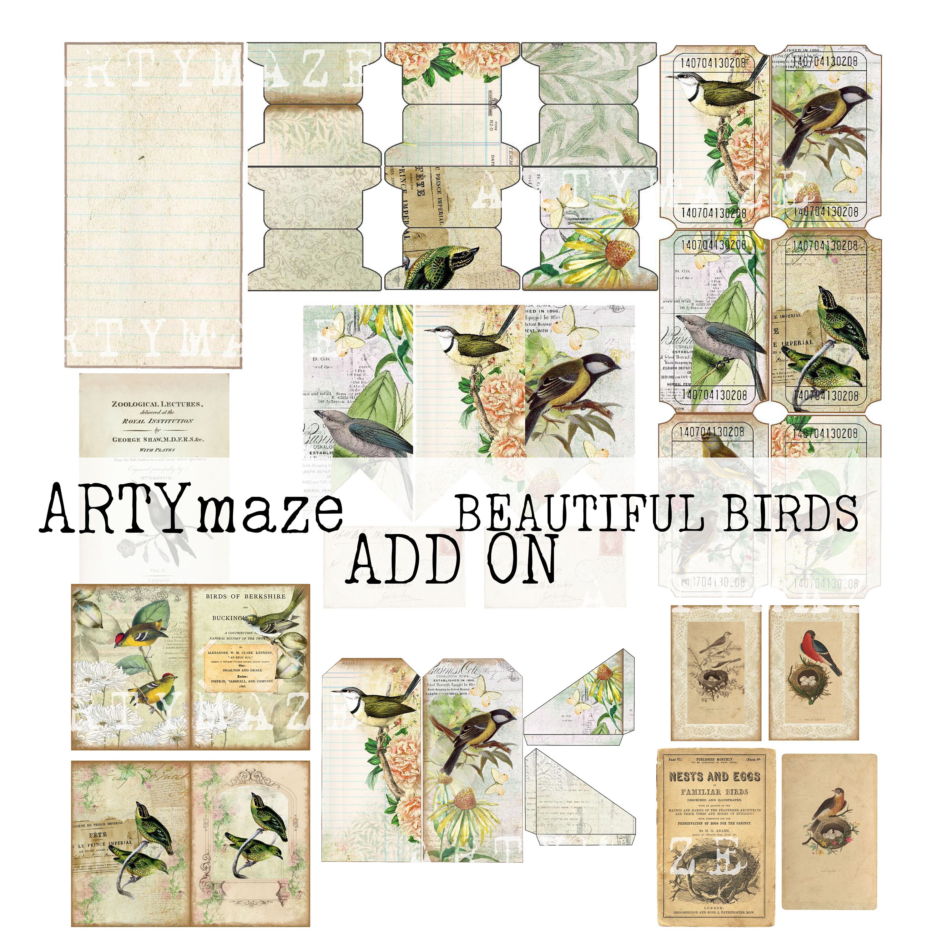 BEAUTIFUL BIRDS Journal ADD on Instant Download Artymaze - Etsy UK