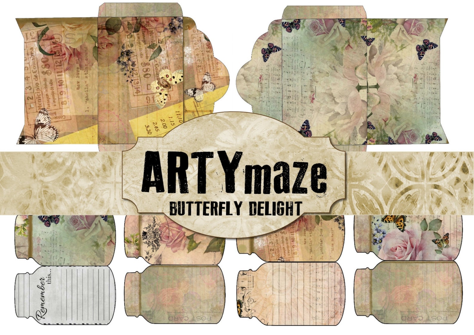 BUTTERFLY Delight Printable Journal ADD Ons INSTANT Download - Etsy UK