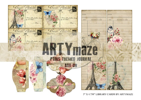 PARIS Themed Printable Journal ADD ON Instant download | Etsy