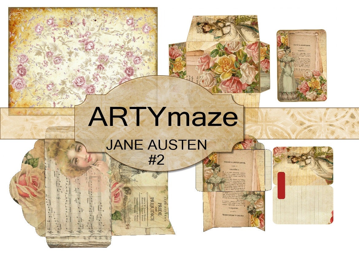 JANE AUSTEN Digital JOURNAL Kit #2 *instant Download - Etsy UK