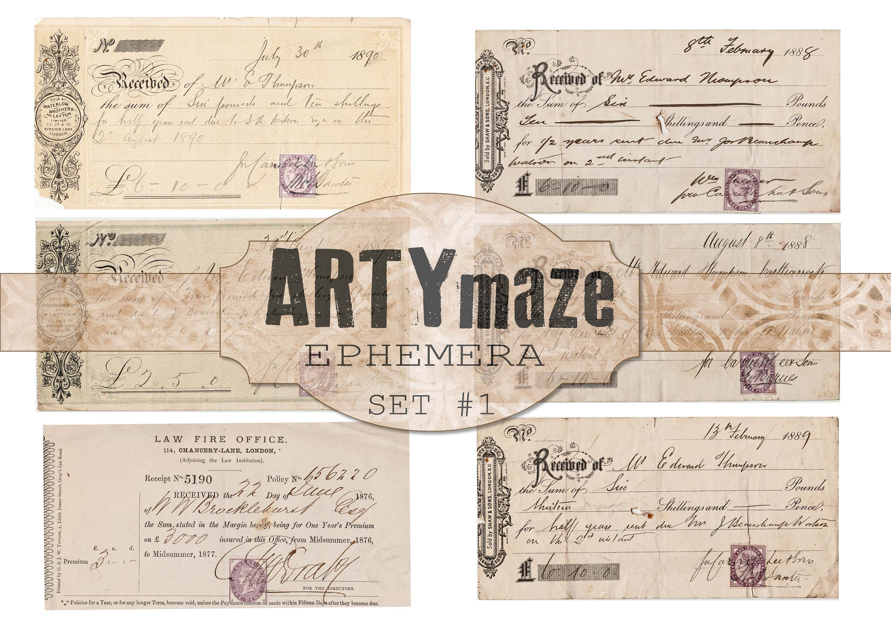 EPHEMERA SET 1 | Etsy