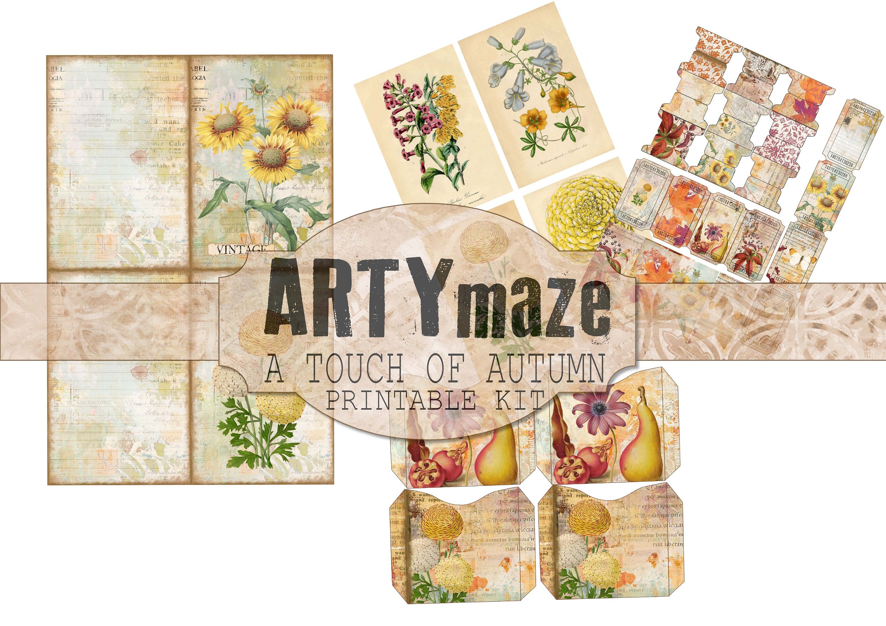 Artymaze A TOUCH of AUTUMN Printable Journal Kit With EXTRAS | Etsy