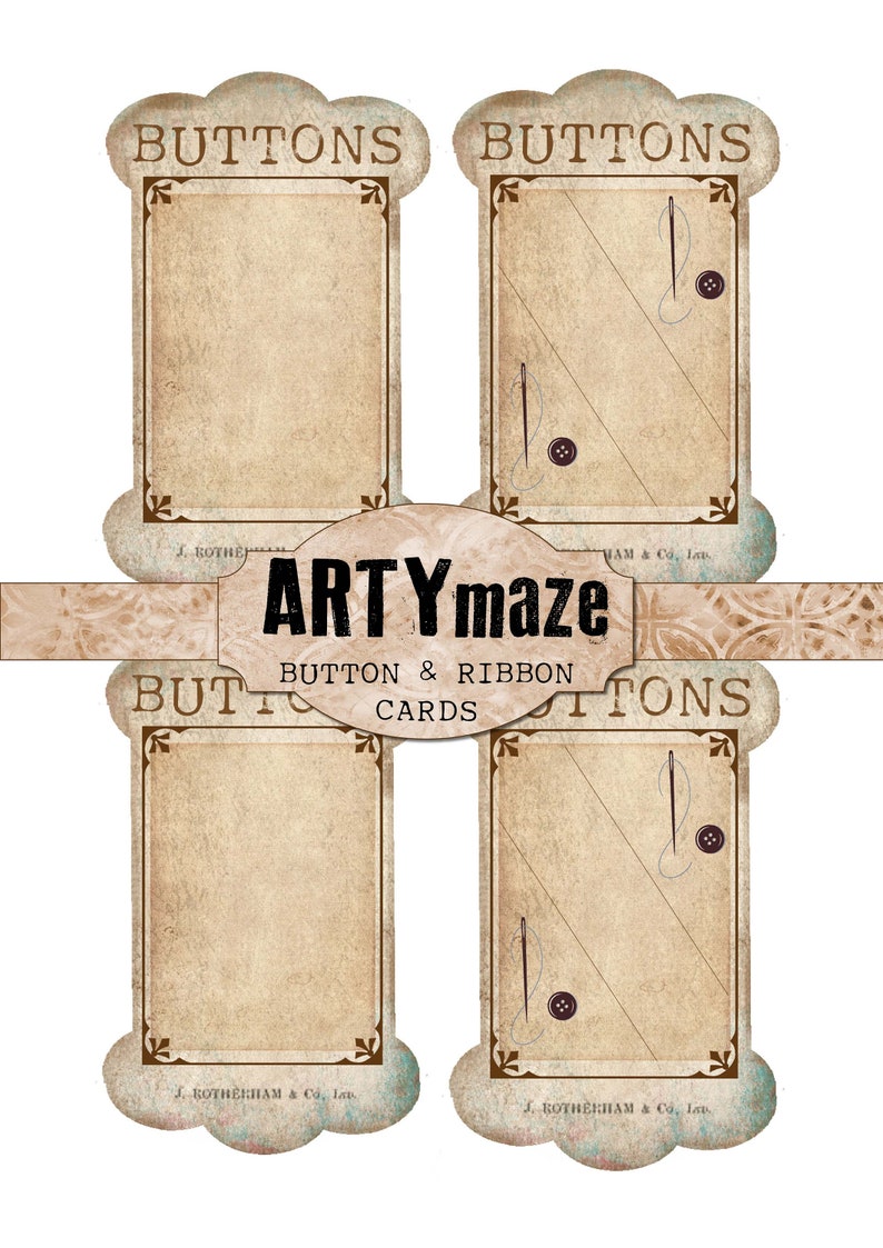 PRINTABLE BUTTON CARDS | Etsy