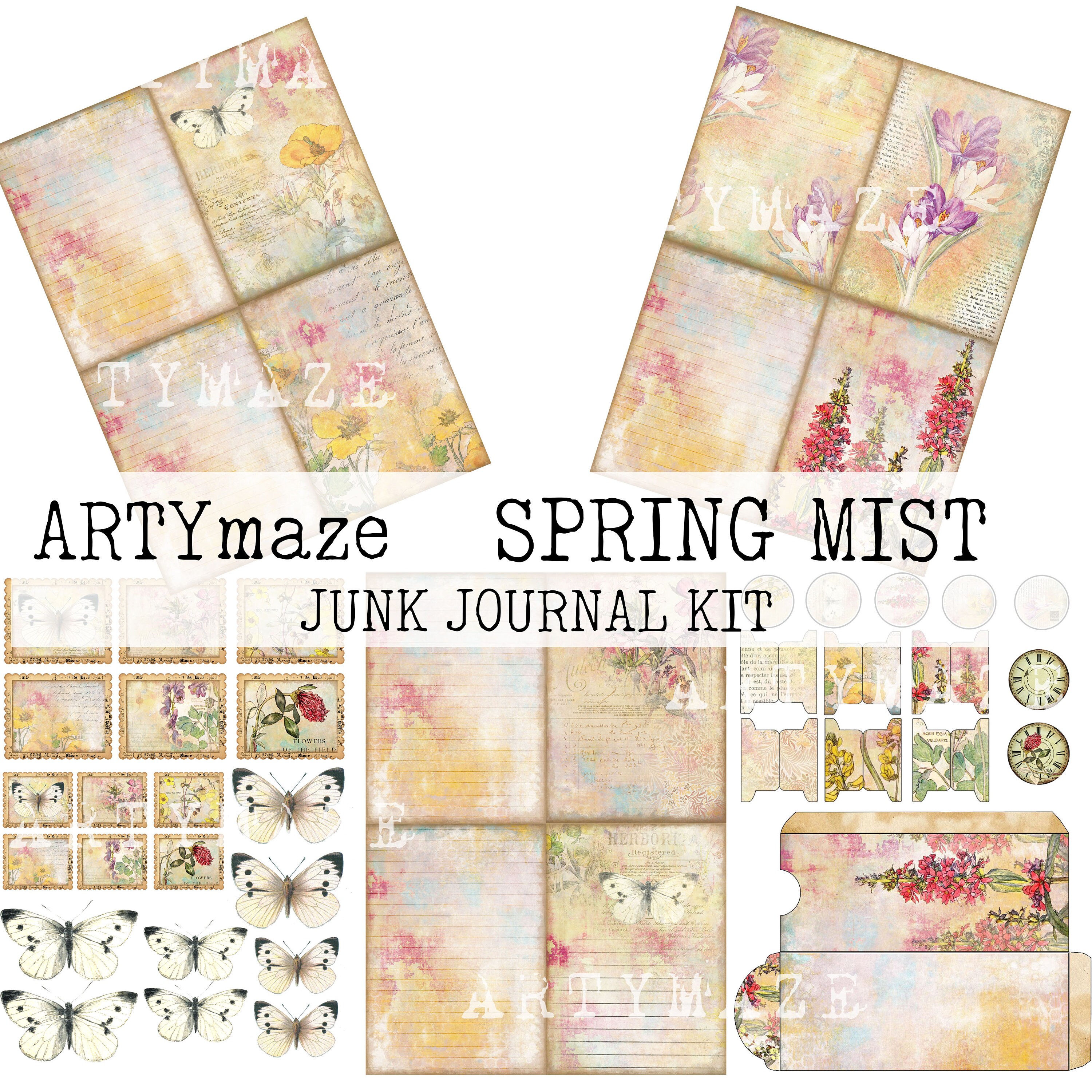 SPRING MIST Full Journal Kit 30 Pages - Etsy