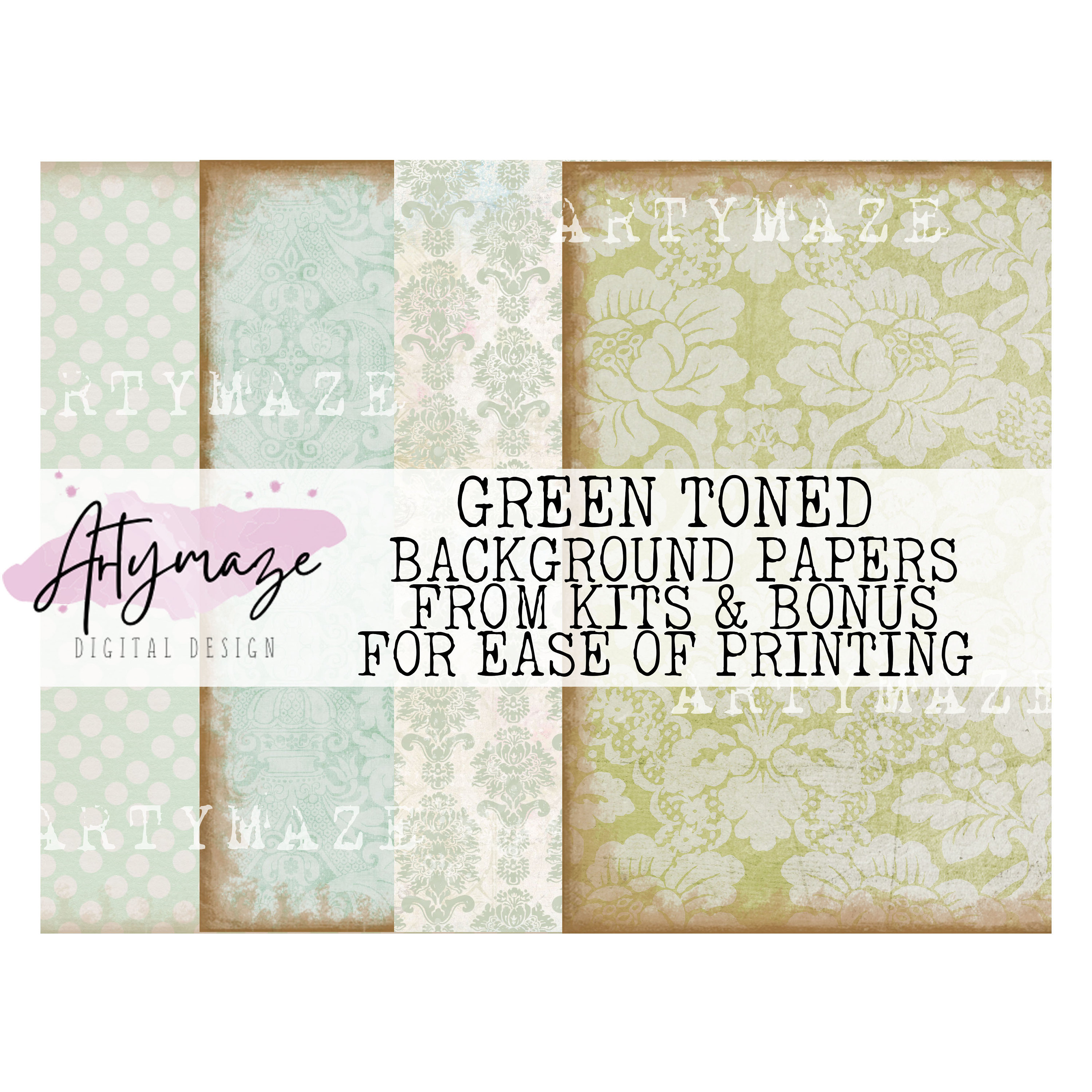 KIT BACKGROUNDS Greens BONUS Please Read Description | Etsy
