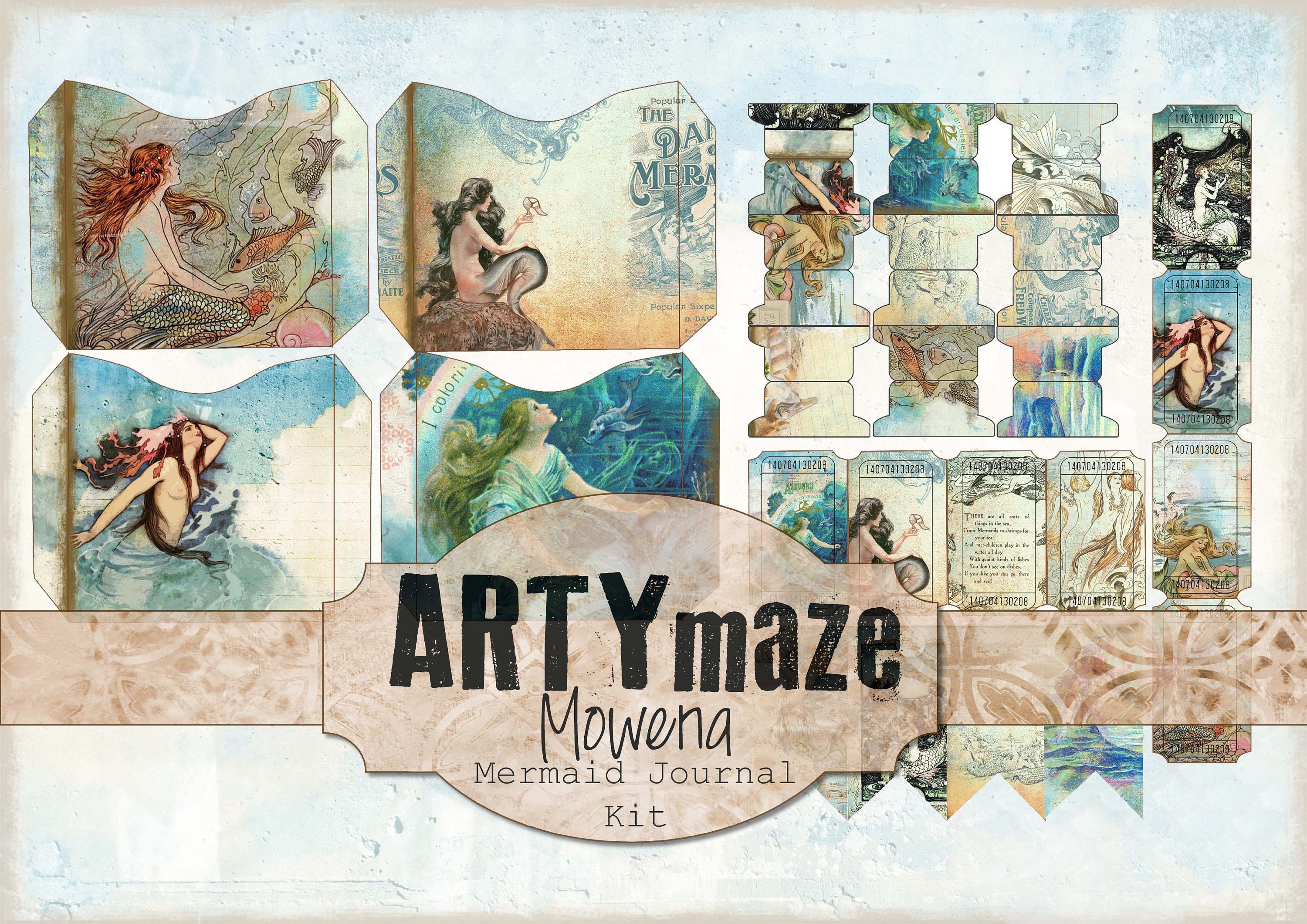 MOWENA MERMAID Themed Full Size Journal Kit INSTANT Download - Etsy
