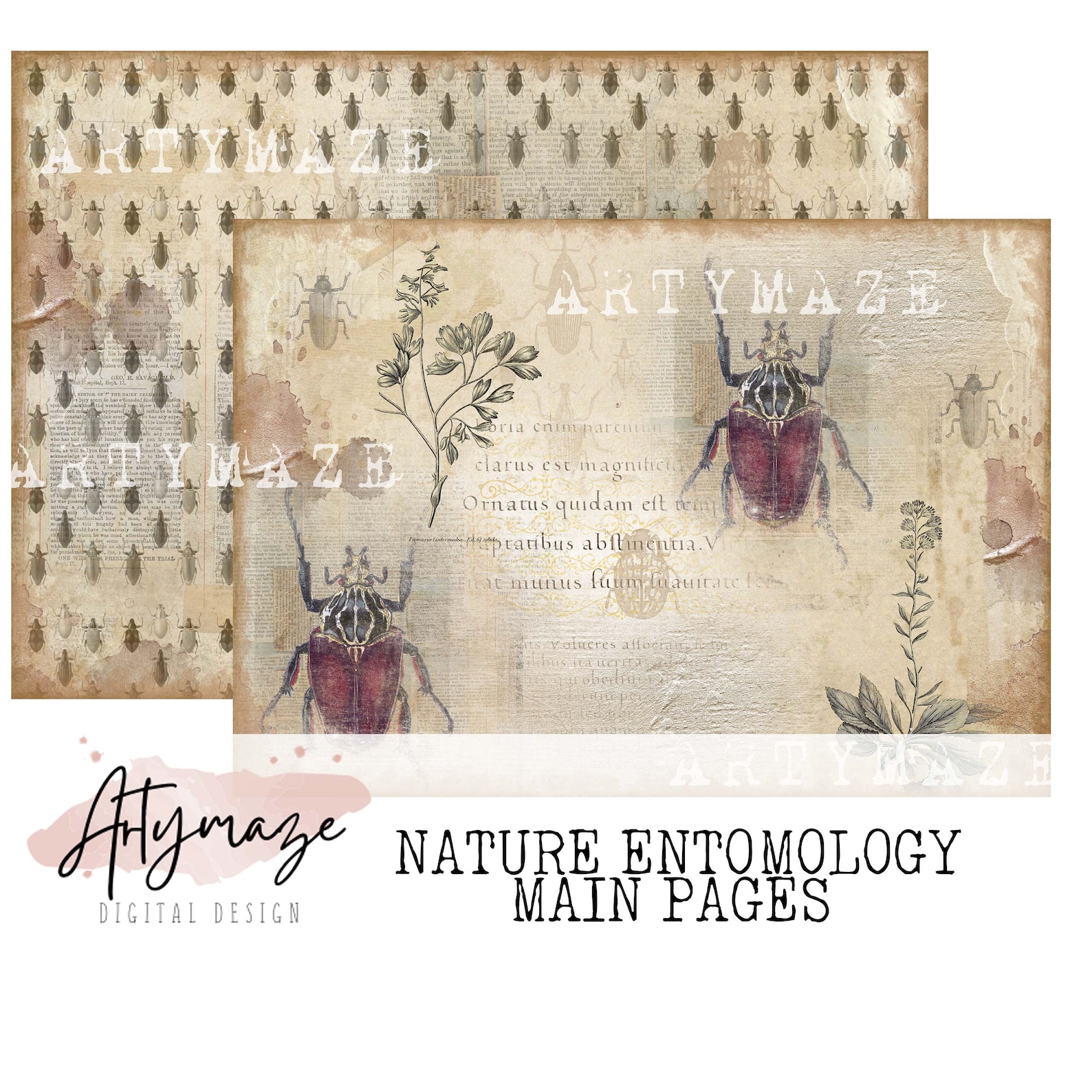 NATURE & ENTOMOLOGY Printable Journal Pages PLUS Bonus - Etsy UK