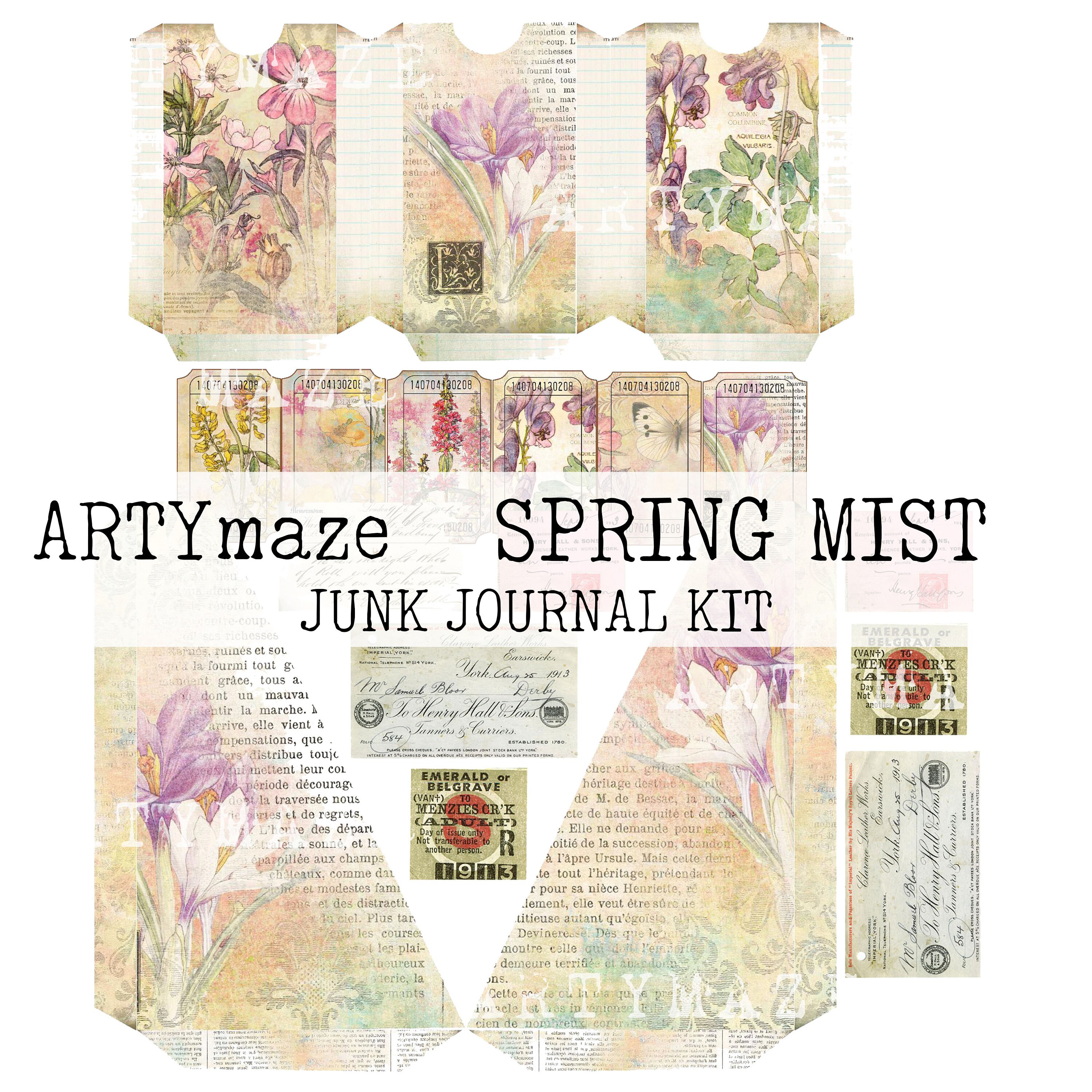 SPRING MIST Full Journal Kit 30 Pages - Etsy