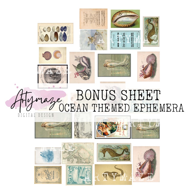 OCEAN THEMED EPHEMERA - Etsy UK