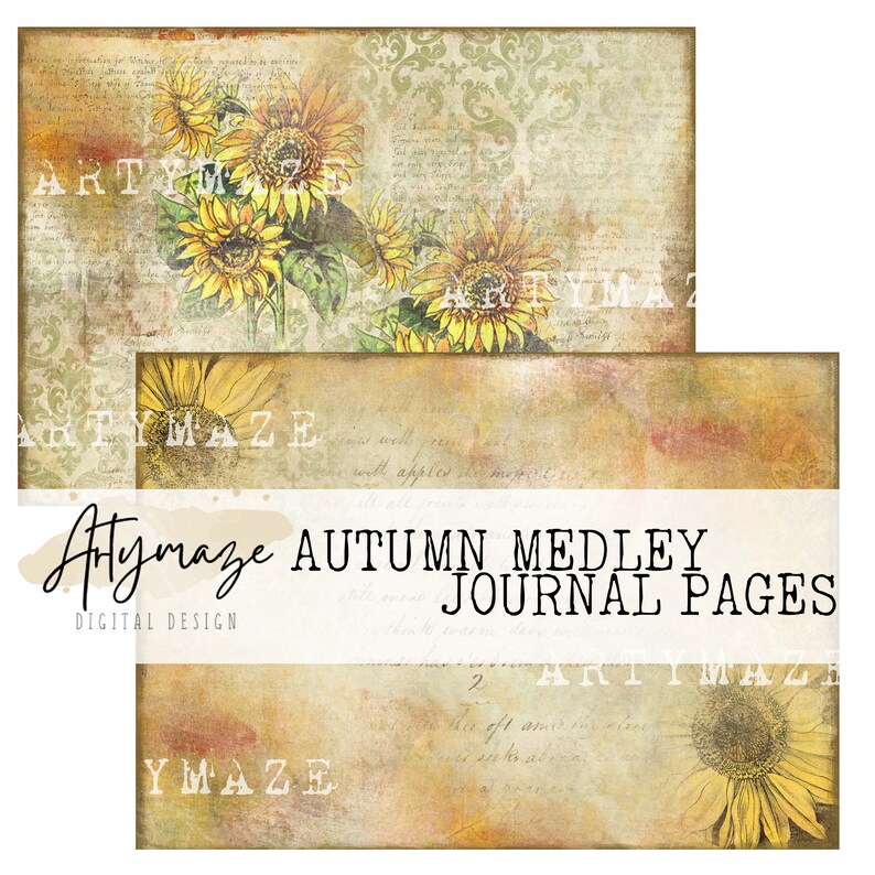 AUTUMN MEDLEY Printable Journal Pages | Etsy UK