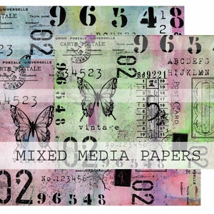MIXED MEDIA BACKGROUND Papers Artymaze - Etsy UK