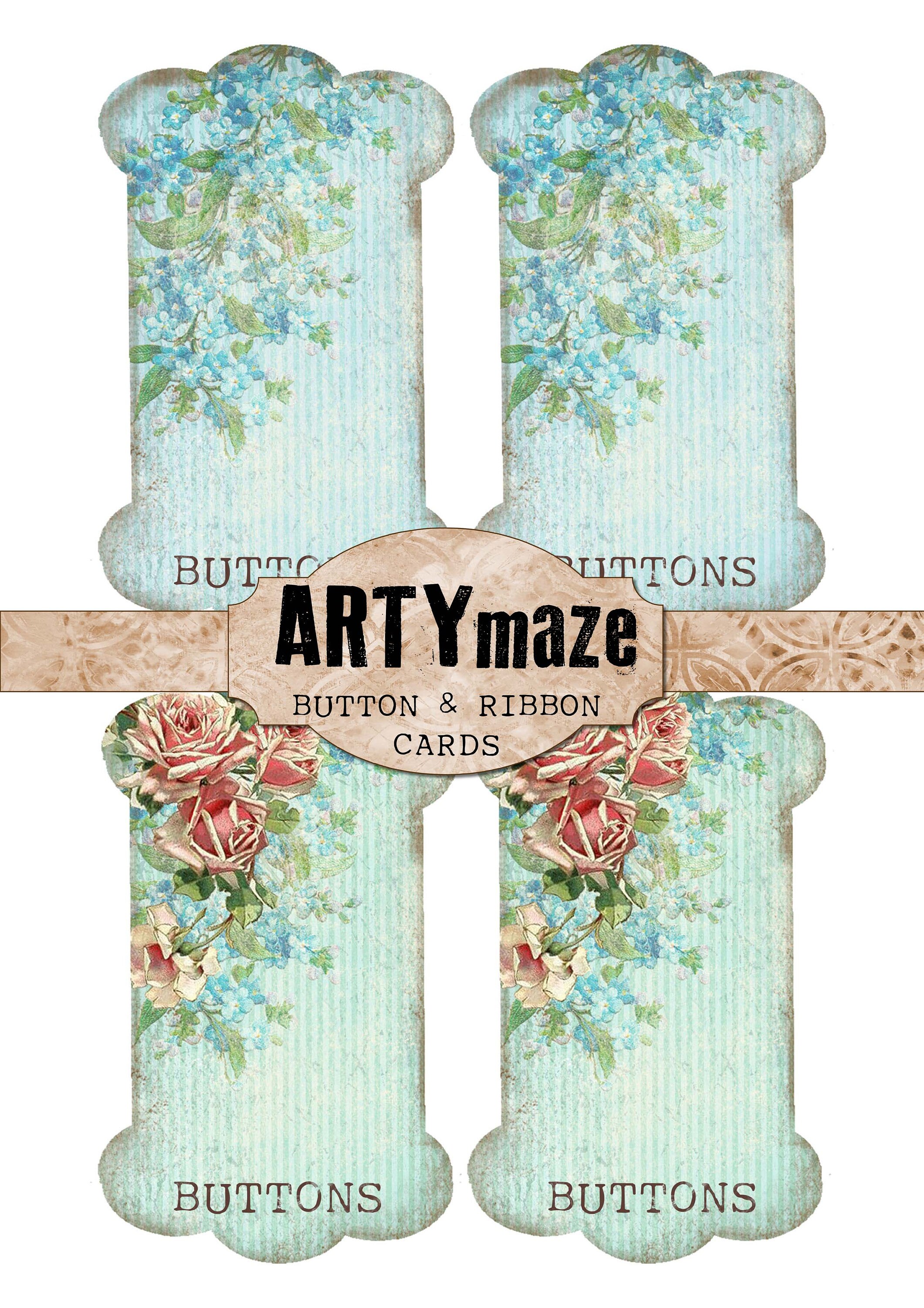 PRINTABLE BUTTON CARDS - Etsy