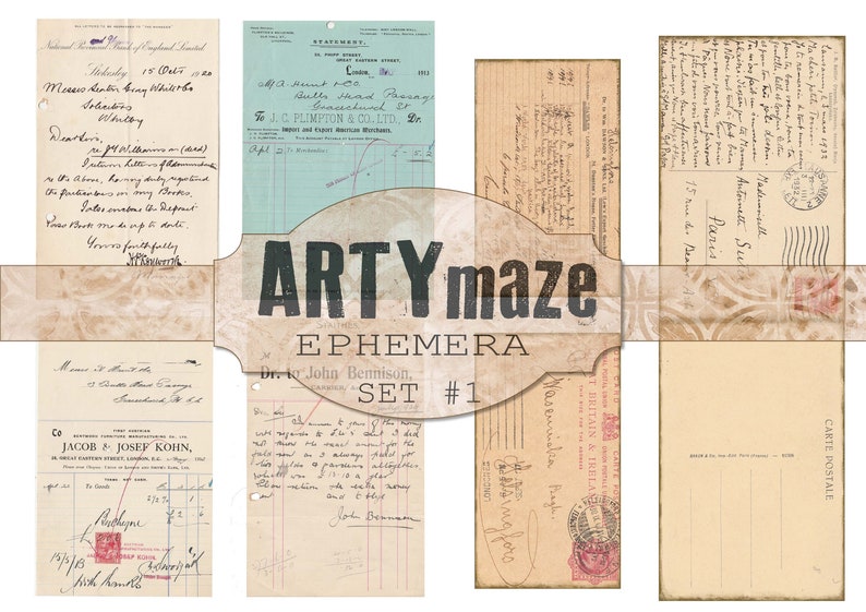 EPHEMERA SET 1 | Etsy UK