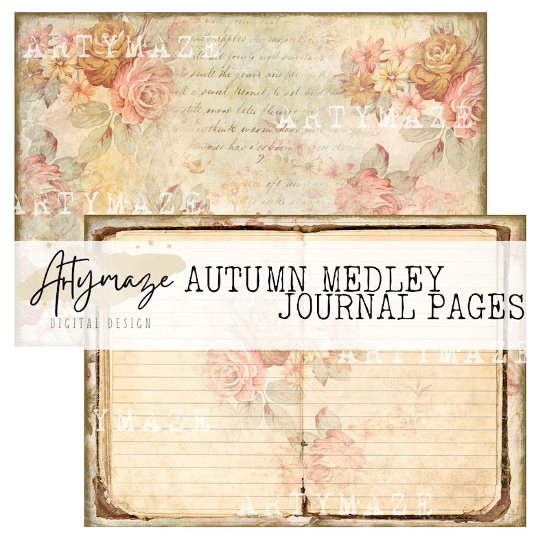 AUTUMN MEDLEY Printable Journal Pages | Etsy UK