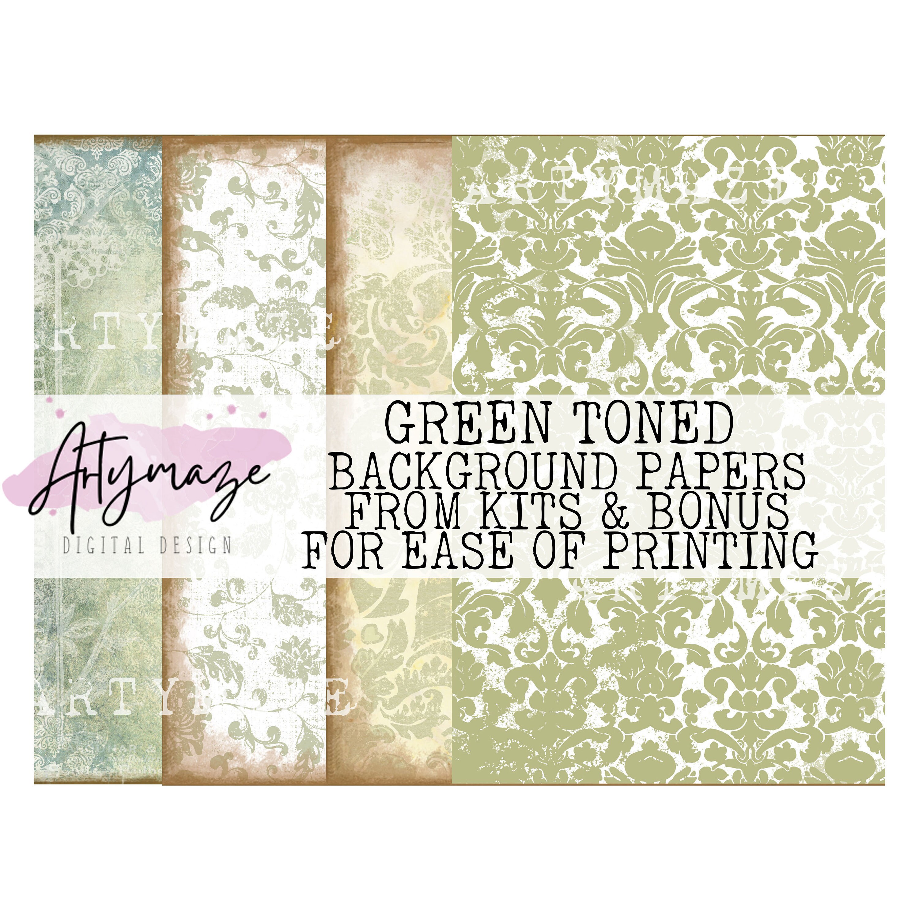 KIT BACKGROUNDS Greens BONUS Please Read Description | Etsy