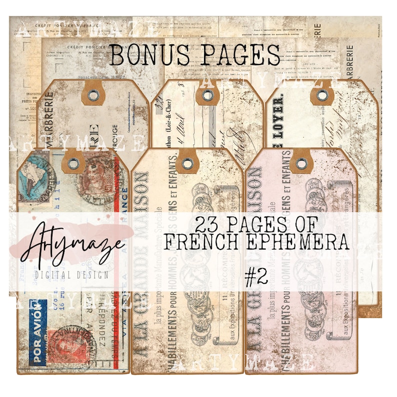 FRENCH EPHEMERA 2 From My Own Collection. French Printable - Etsy